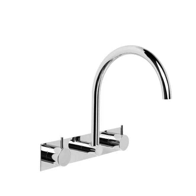 Brodware Minim Wall Set Tap with Swivel Outlet & Back Plate | Design 10