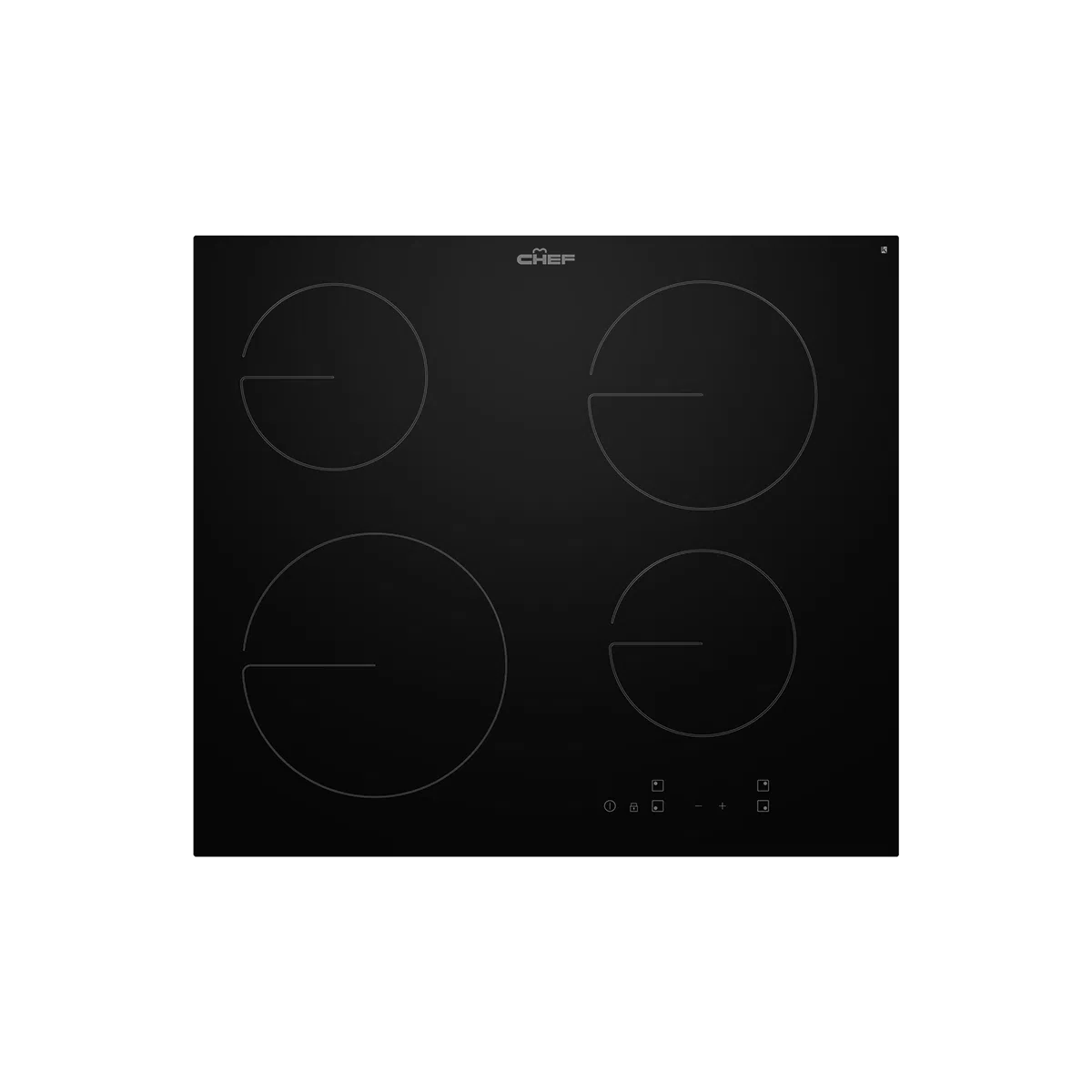 Chef 60cm 4 Zone Ceramic Cooktop (CHC644BB) | Design 10