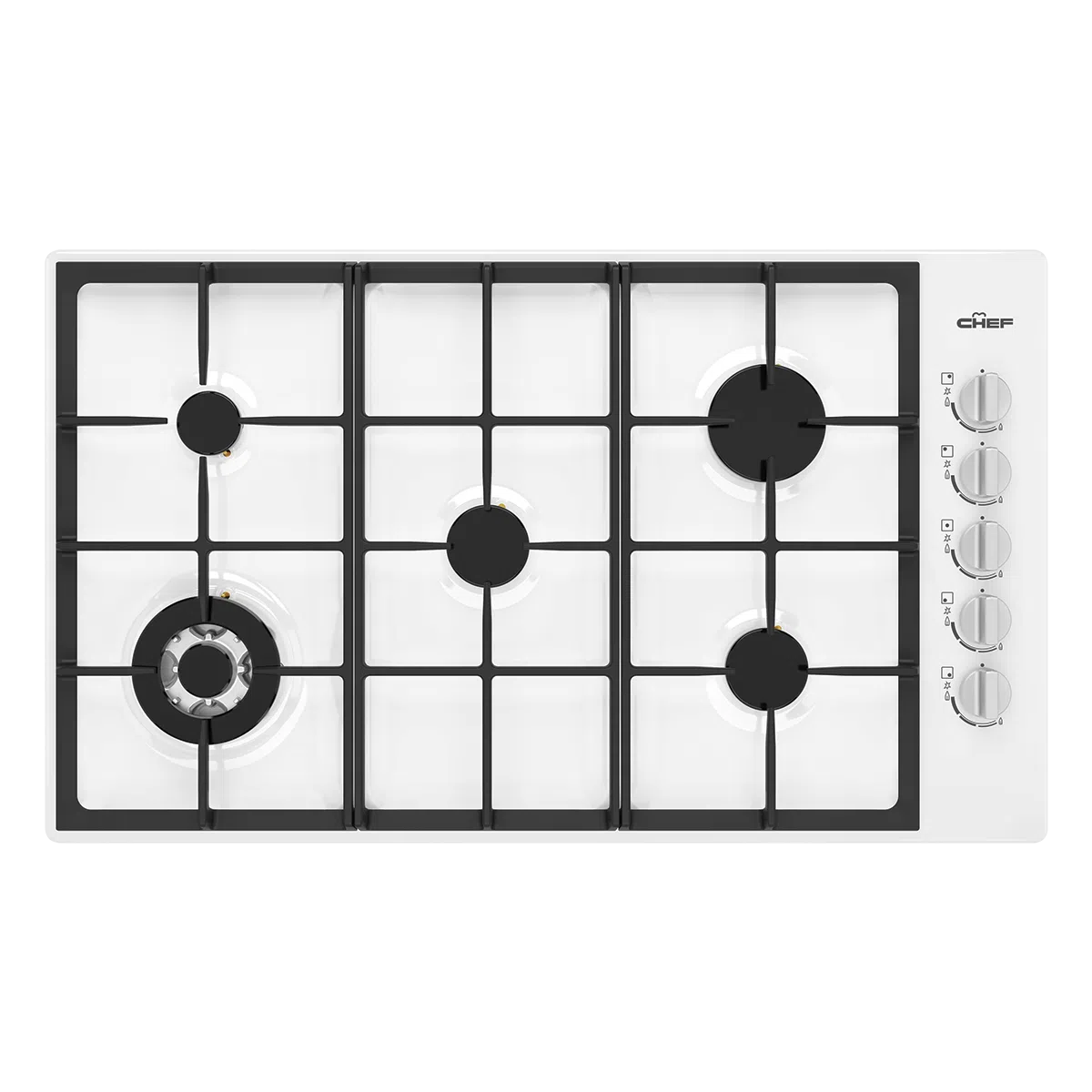 Chef 90cm 5 Burner Gas Cooktop (CHG954WC) | Design 10